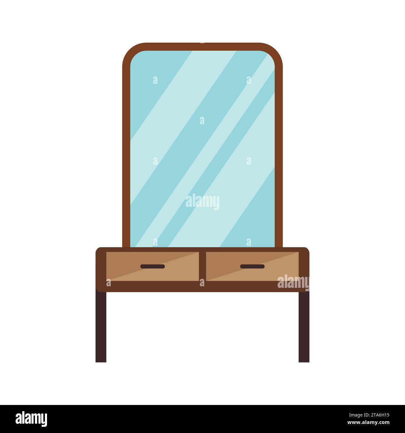 Wood chest of drawers with mirrors. Vector Stock Vector Image & Art - Alamy