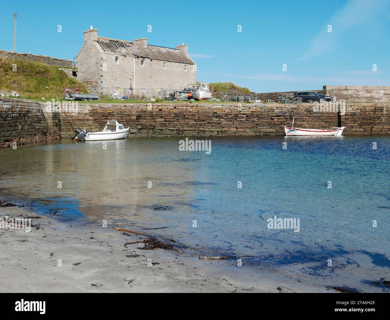 Fresgoe Harbour by Sandside Bay close to the village of Reay in ...