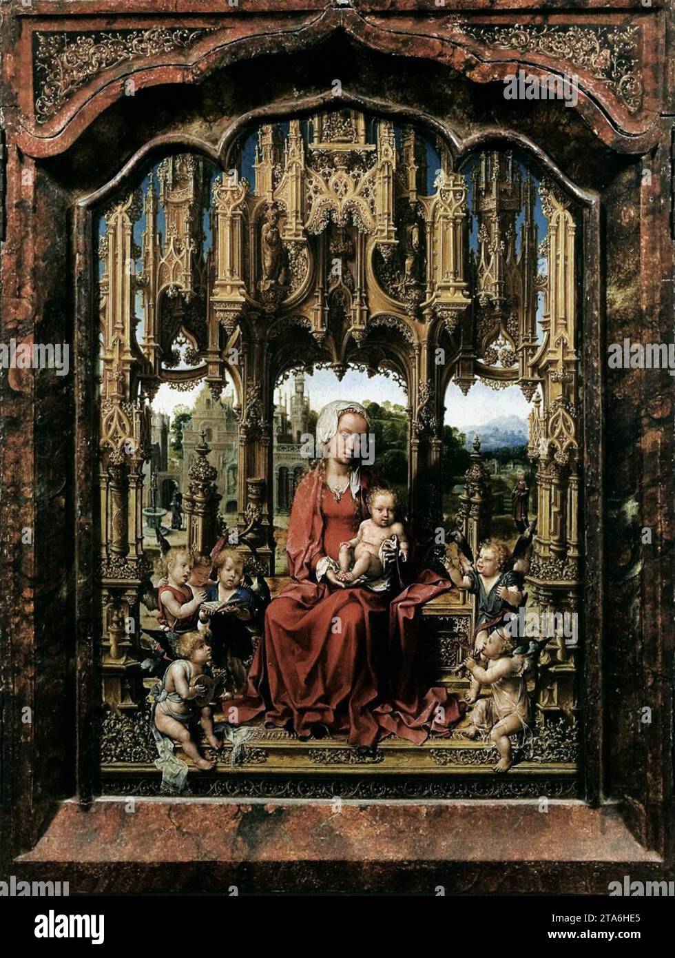 The Malvagna Altarpiece (centre panel) 1513-15 by Jan Gossart Stock Photo - Alamy