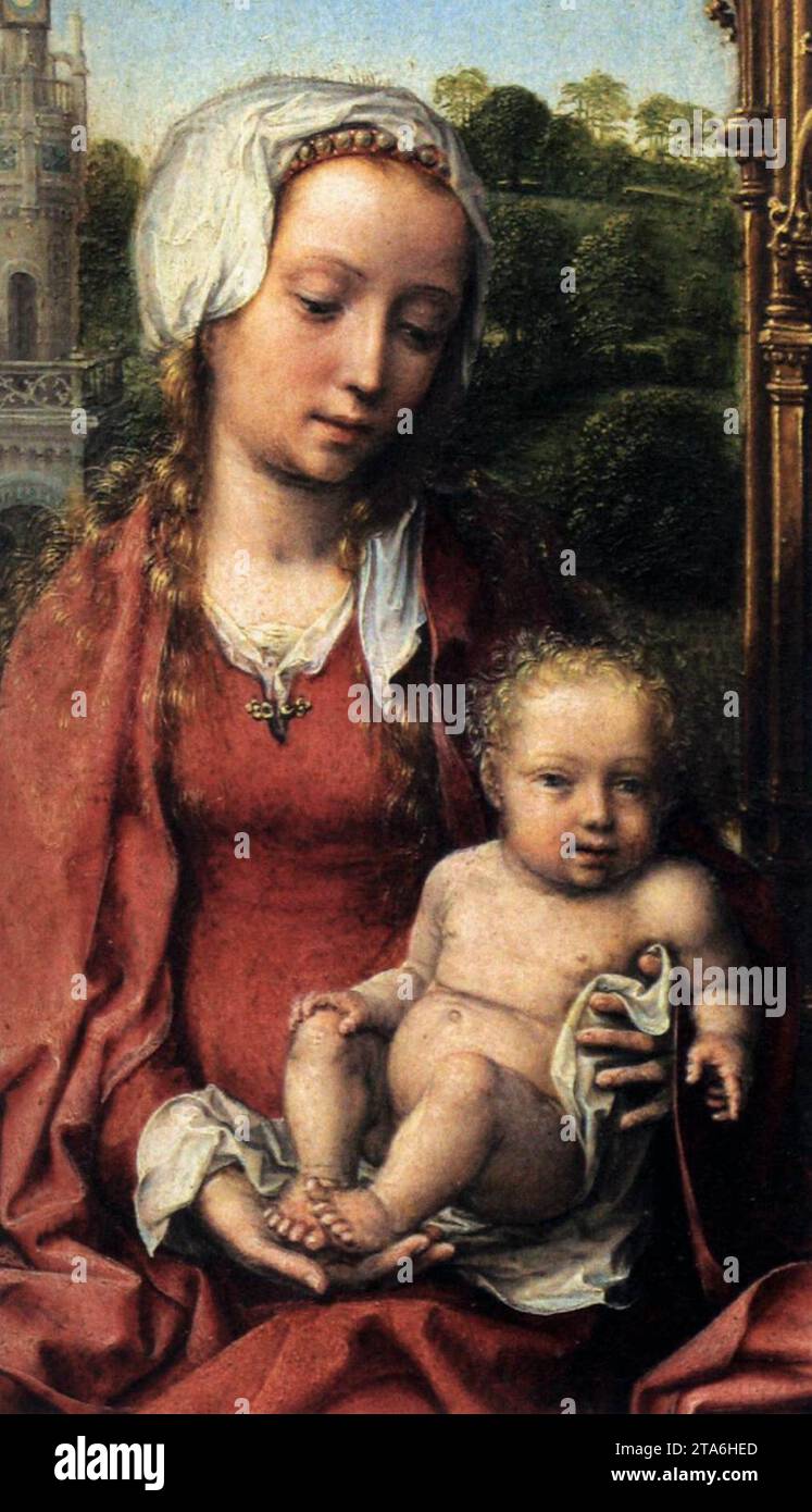 The Malvagna Altarpiece (centre panel, detail) 1513-15 by Jan Gossart Stock Photo - Alamy