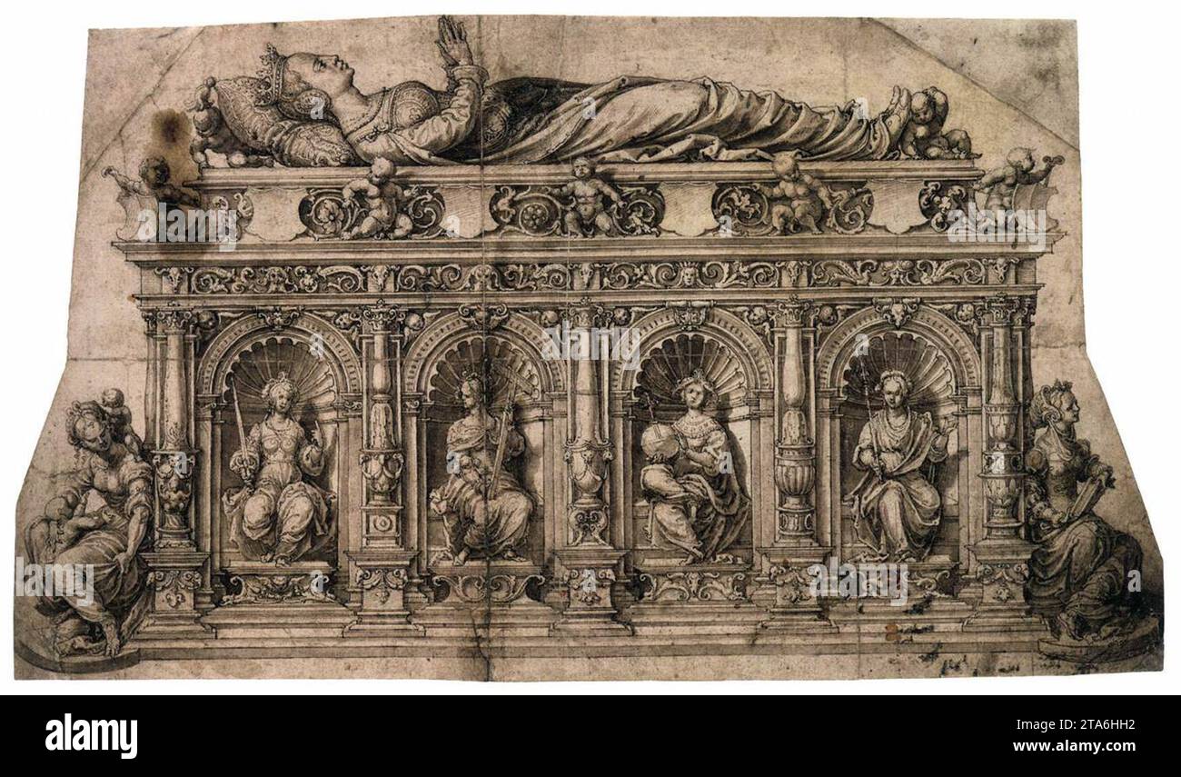 Design for the Tomb of Isabella of Austria c. 1526 by Jan Gossart Stock Photo - Alamy