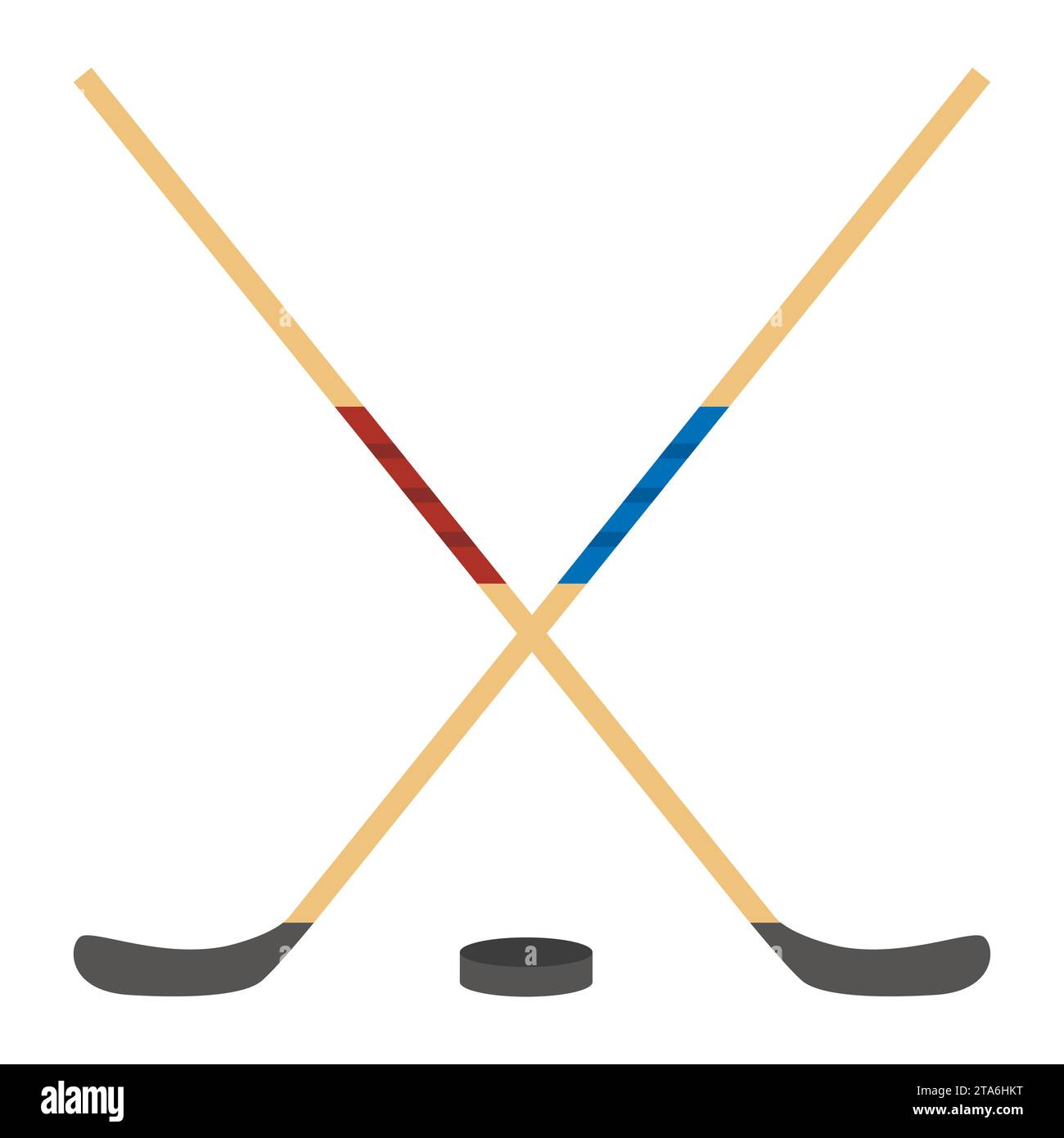 Hockey Stick And Puck Drawing Easy
