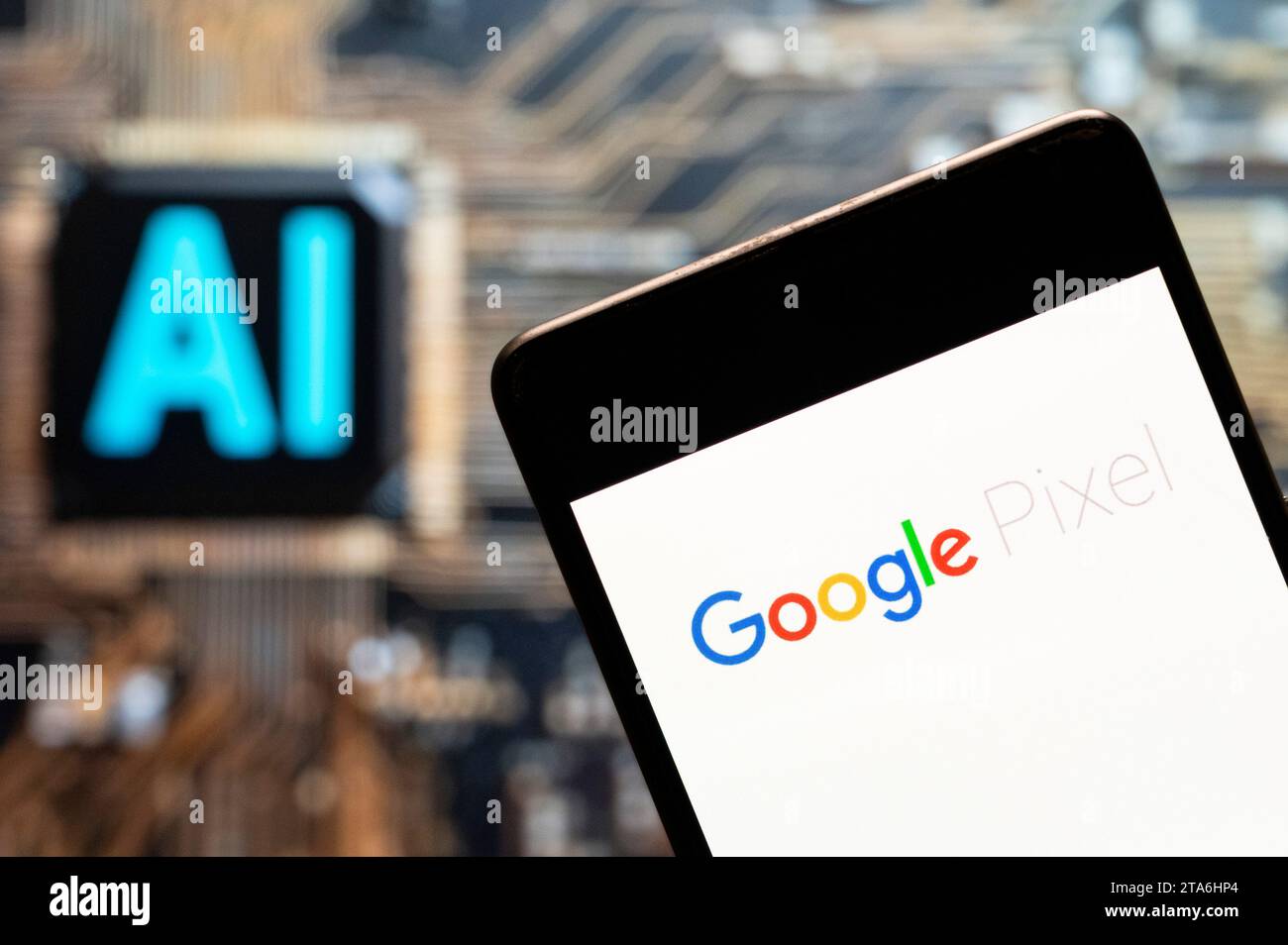 China. 3rd Nov, 2023. In this photo illustration, the American android ...