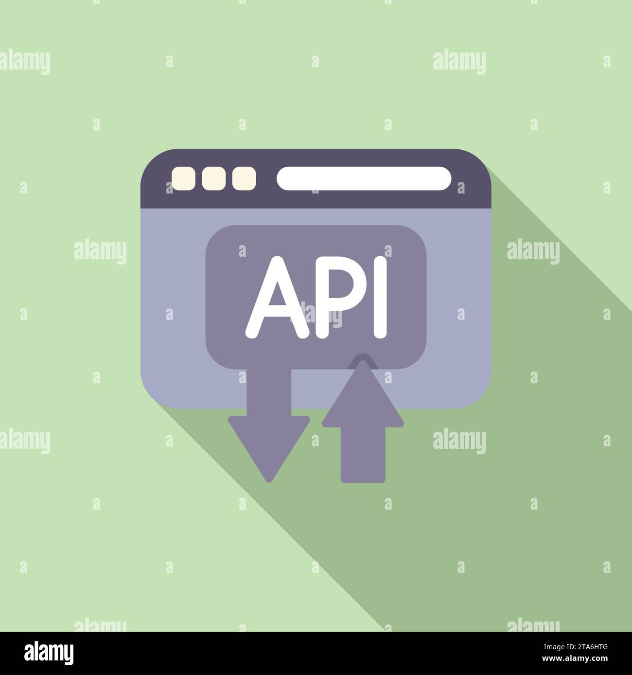 Api change gear icon flat vector. Mobile server. Screen script Stock ...