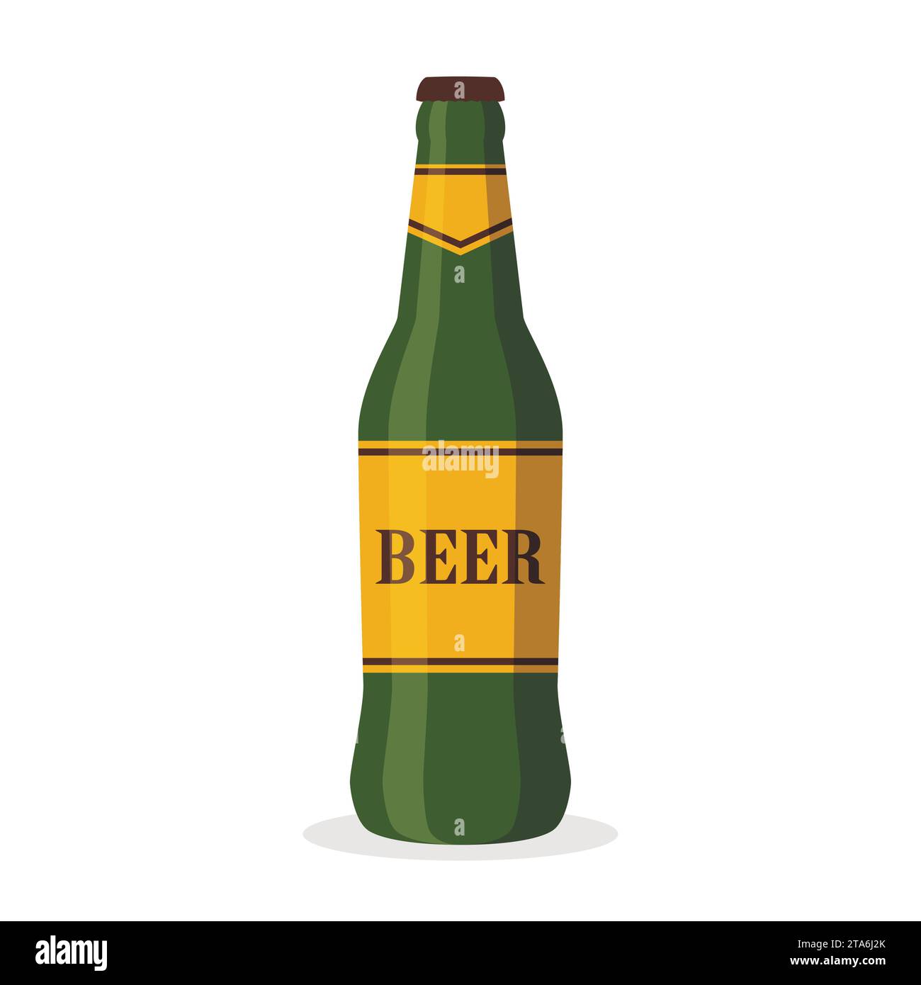 Lager bottle beer icon isolated on white background. Vector ...