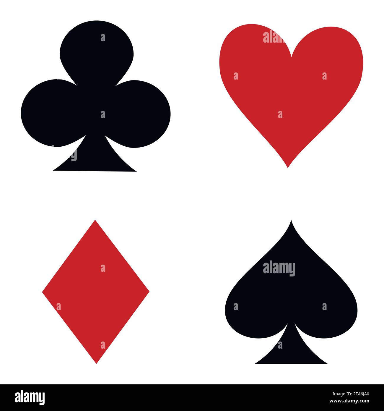 Set of playing card suits icons isolated on white background. Vector ...