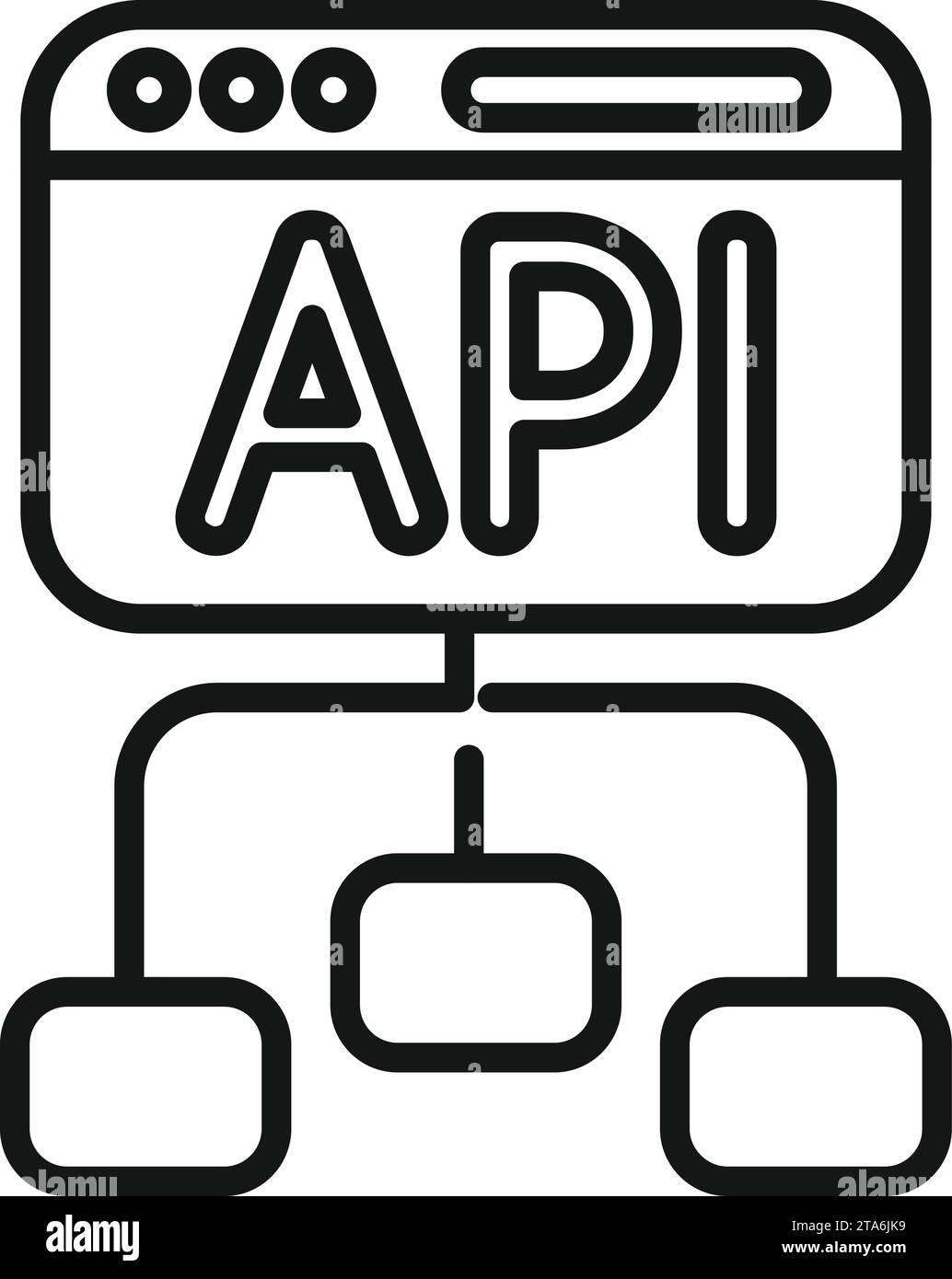 Api gear icon outline Stock Vector Images - Alamy