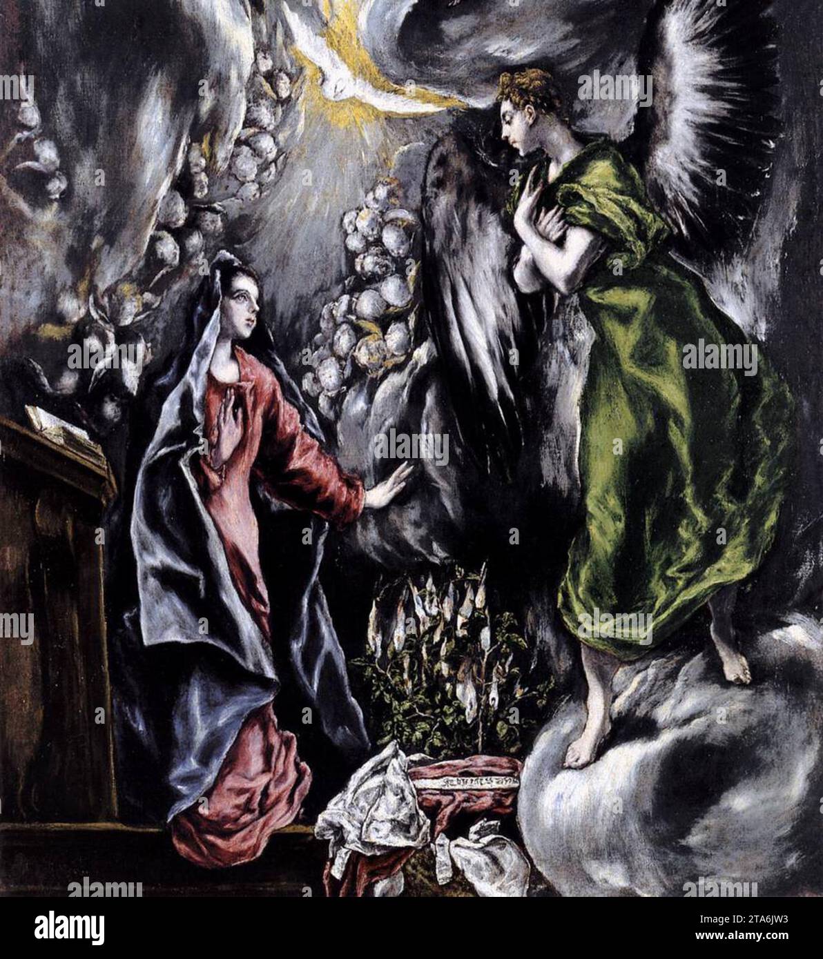 The Annunciation (detail) 1597-1600 by El Greco Stock Photo - Alamy