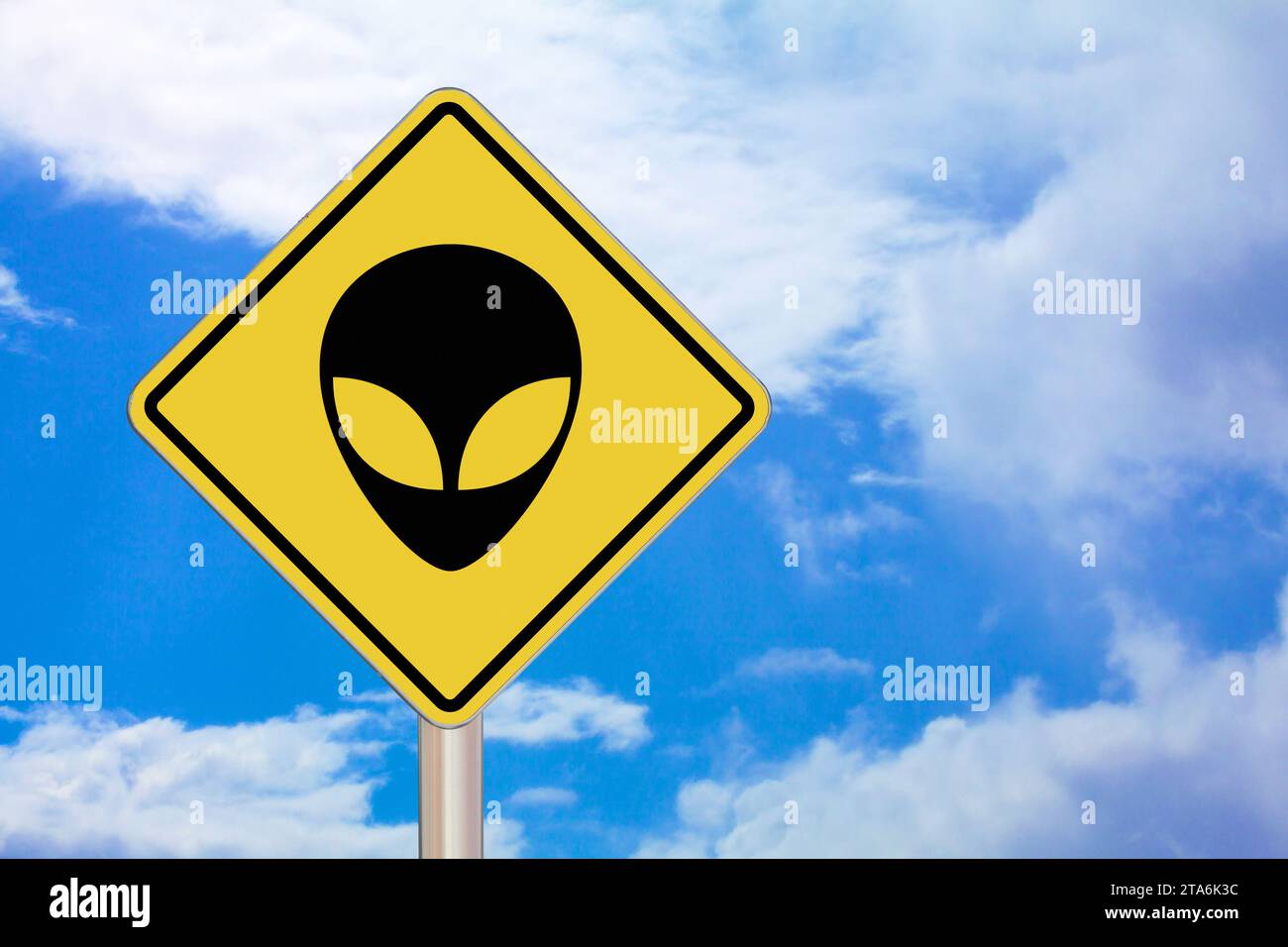 Diamond-shaped crossing sign with yellow background and black border ...