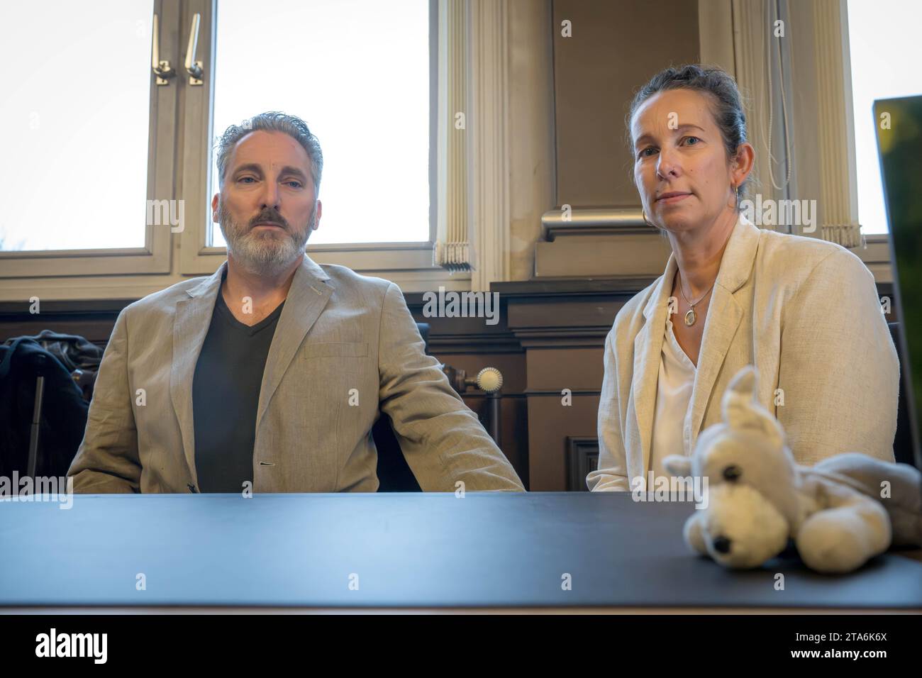 Verden, Germany. 29th Nov, 2023. The parents of the deceased boy ...