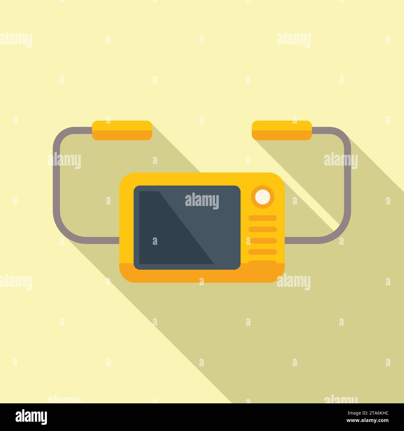 Emergency defibrillator icon flat vector. Automatic care. Person cardiac problem Stock Vector ...