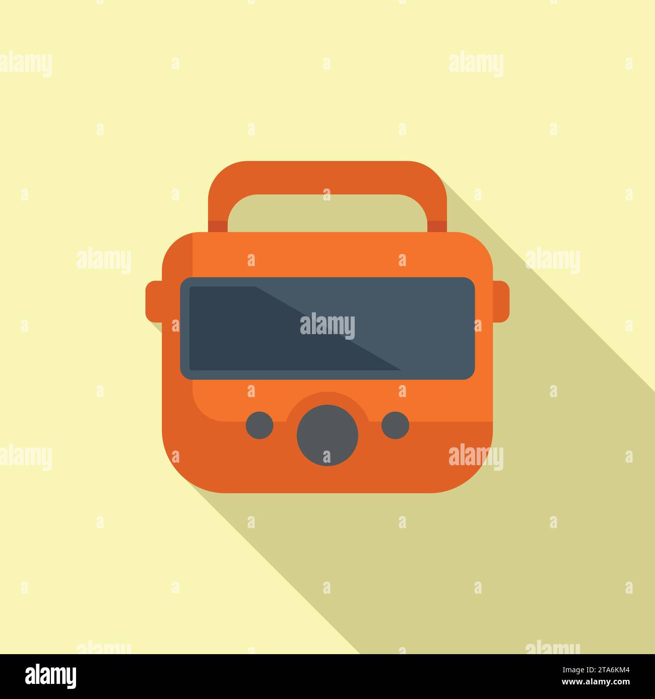 Resuscitation defibrillator icon flat vector. First aid help. Modern device Stock Vector Image ...