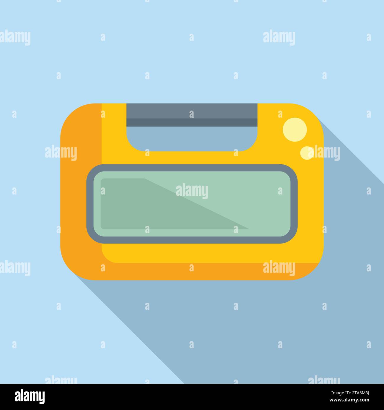 Lifesaving defibrillator icon flat vector. Portable device. Patient treatment safety Stock ...