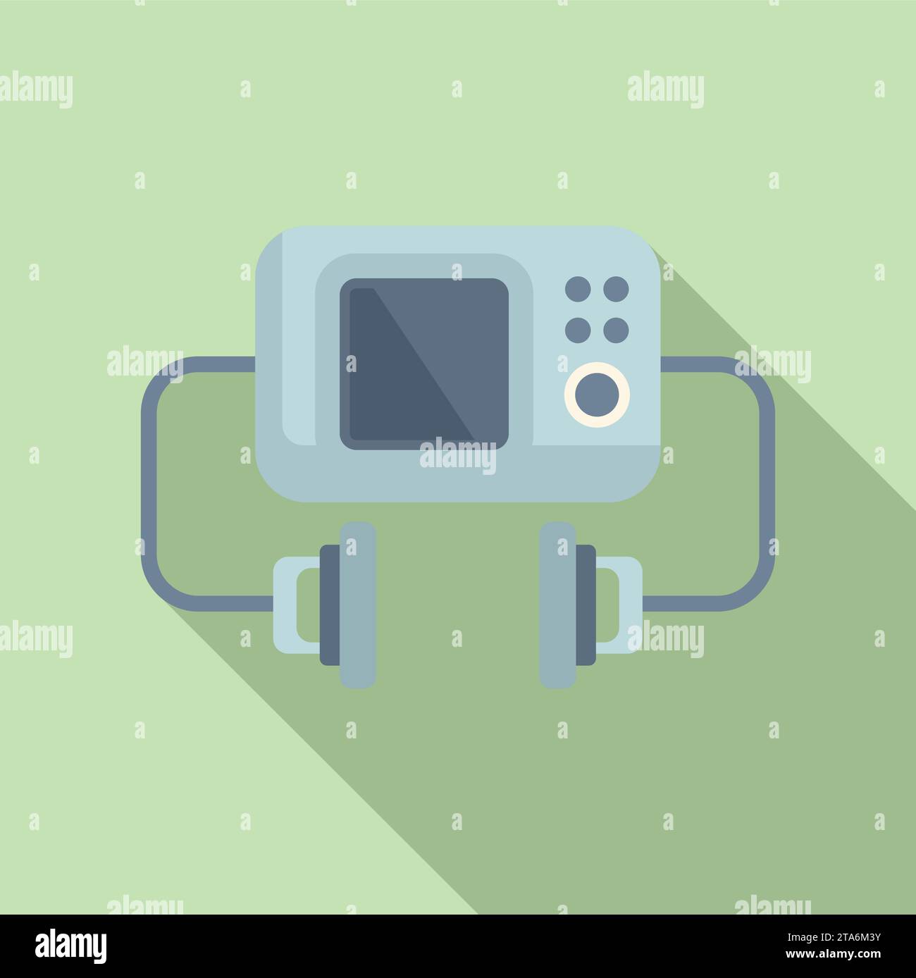 Vital defibrillator icon flat vector. Portable medical device. Safety health Stock Vector Image ...
