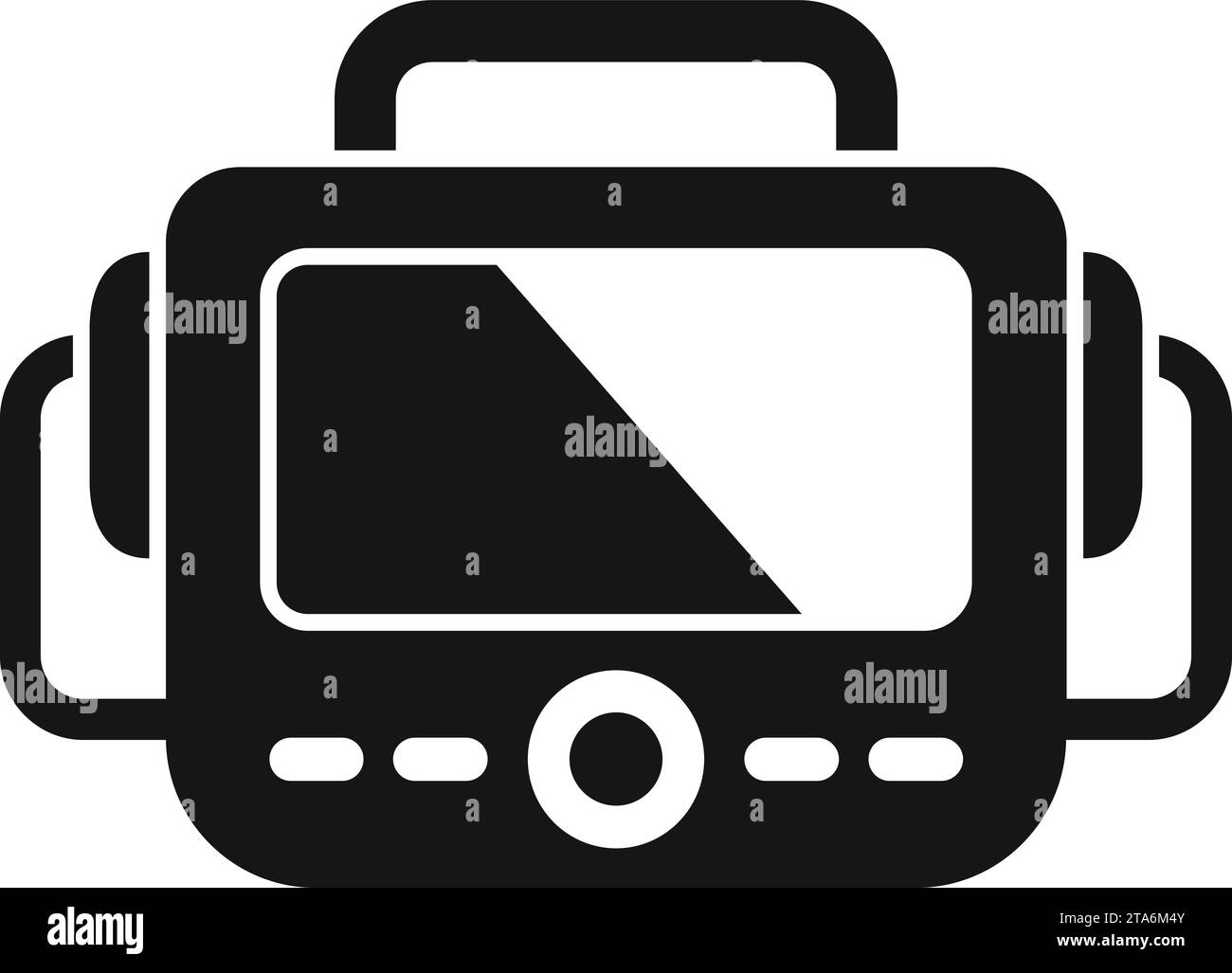 Ambulance defibrillator icon simple vector. Portable device. First ...