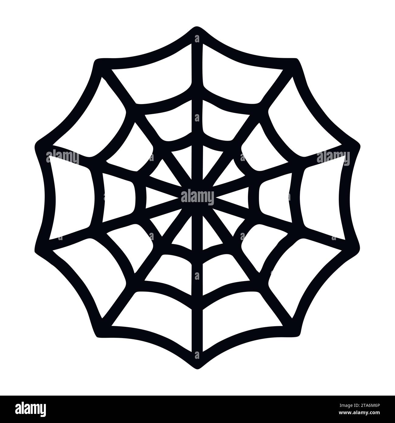 Spider web icon line isolated on white background. Vector illustration ...