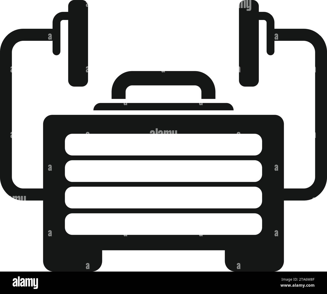 Electric defibrillator icon simple vector. Health automatic care ...