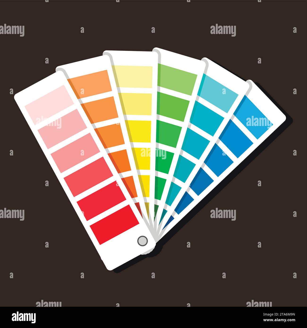 Color palette guide on dark background, Vector illustration Stock ...