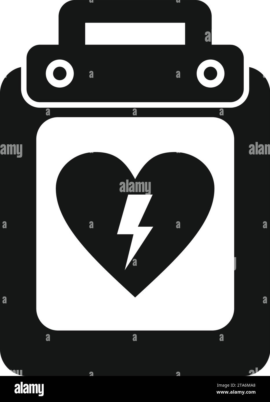 Medical defibrillator icon simple vector. Portable device. Aid heart help Stock Vector Image ...