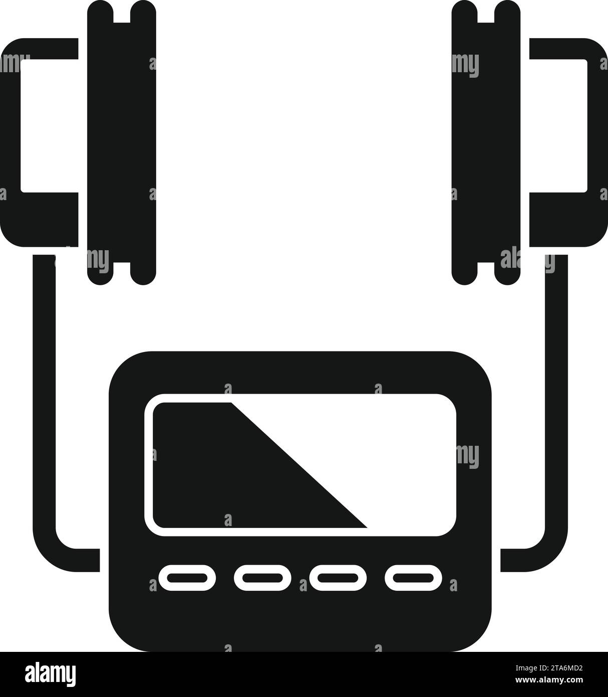 Pacemaker defibrillator icon simple vector. Automatic care massage ... Pacemaker defibrillator icon simple vector. Automatic care massage ...