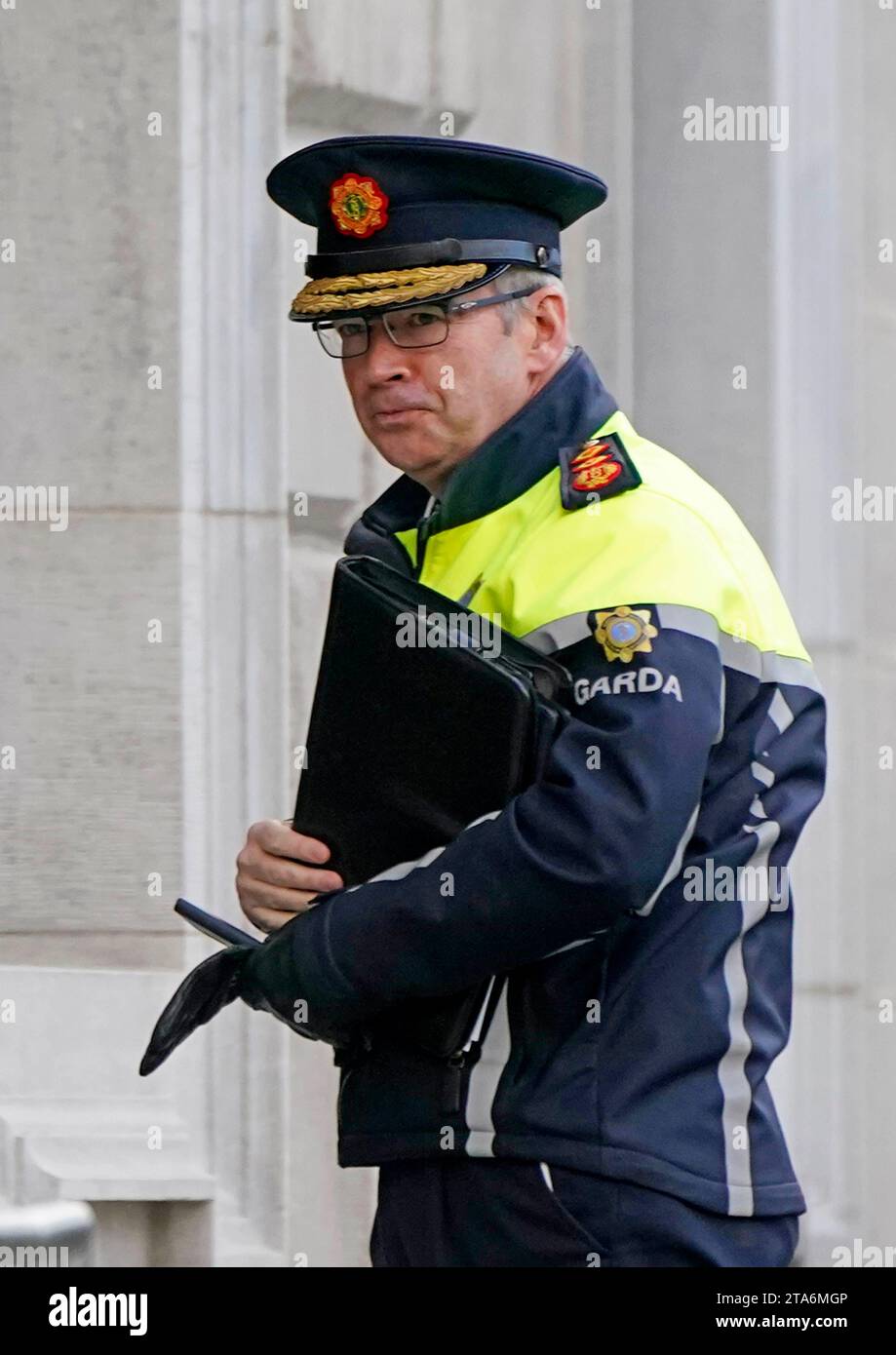 Garda Commissioner Drew Harris arriving to appear before the justice ...