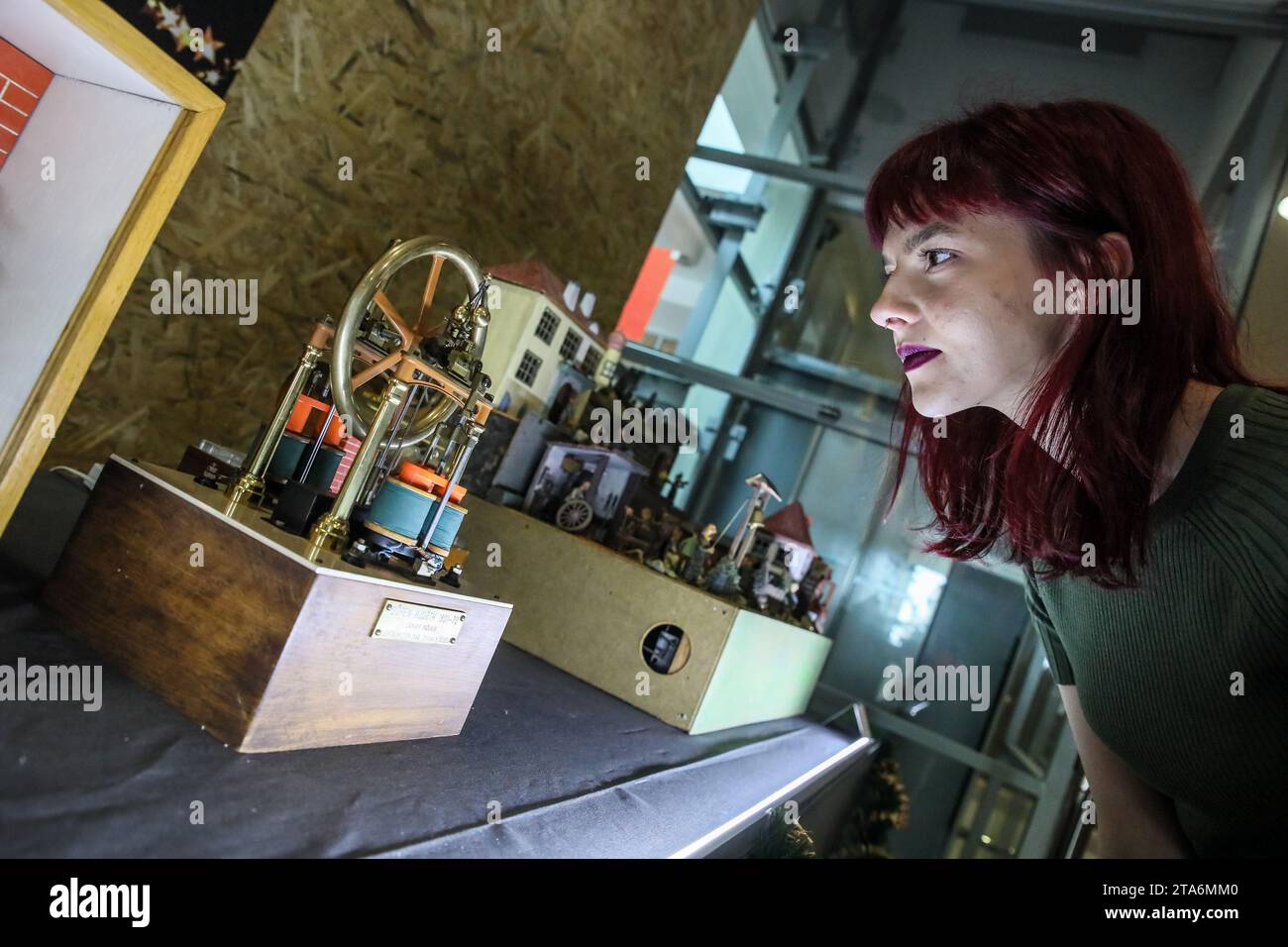 Brno, Czech Republic. 29th Nov, 2023. A model of an electric motor by ...