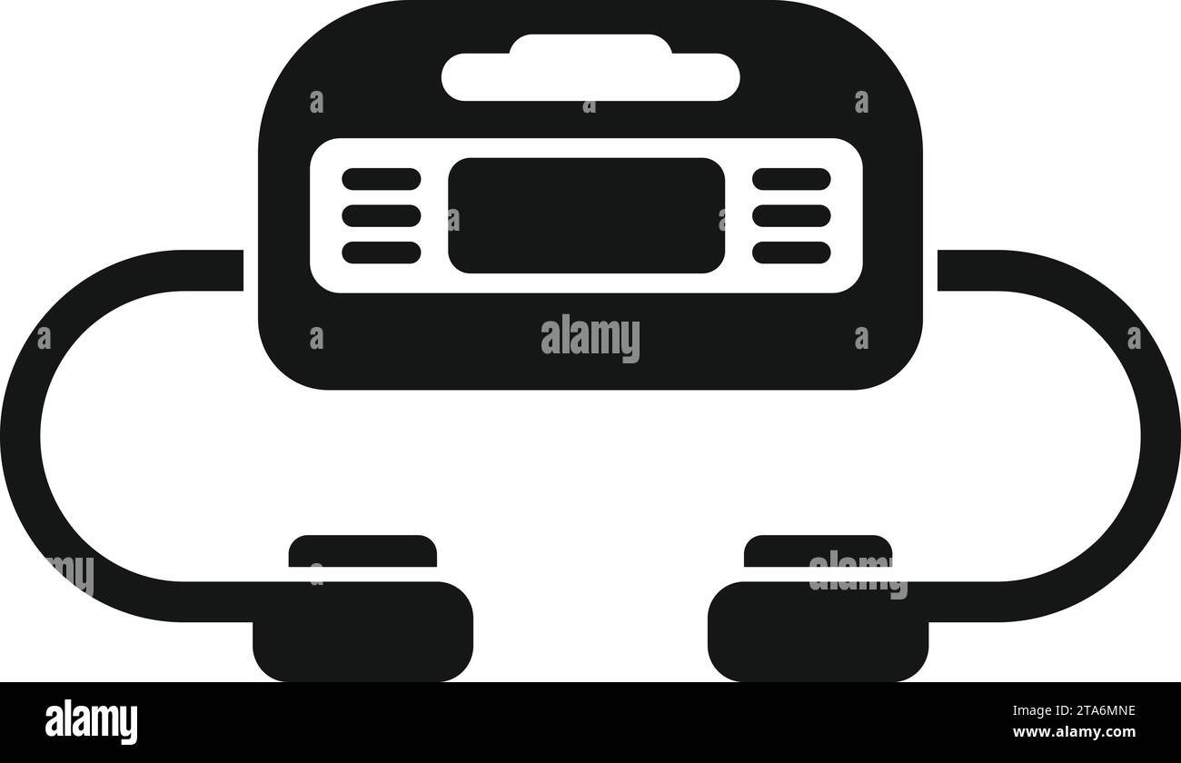 Defibrillator portable device icon simple vector. First aid treatment. Person cardiac problem ...