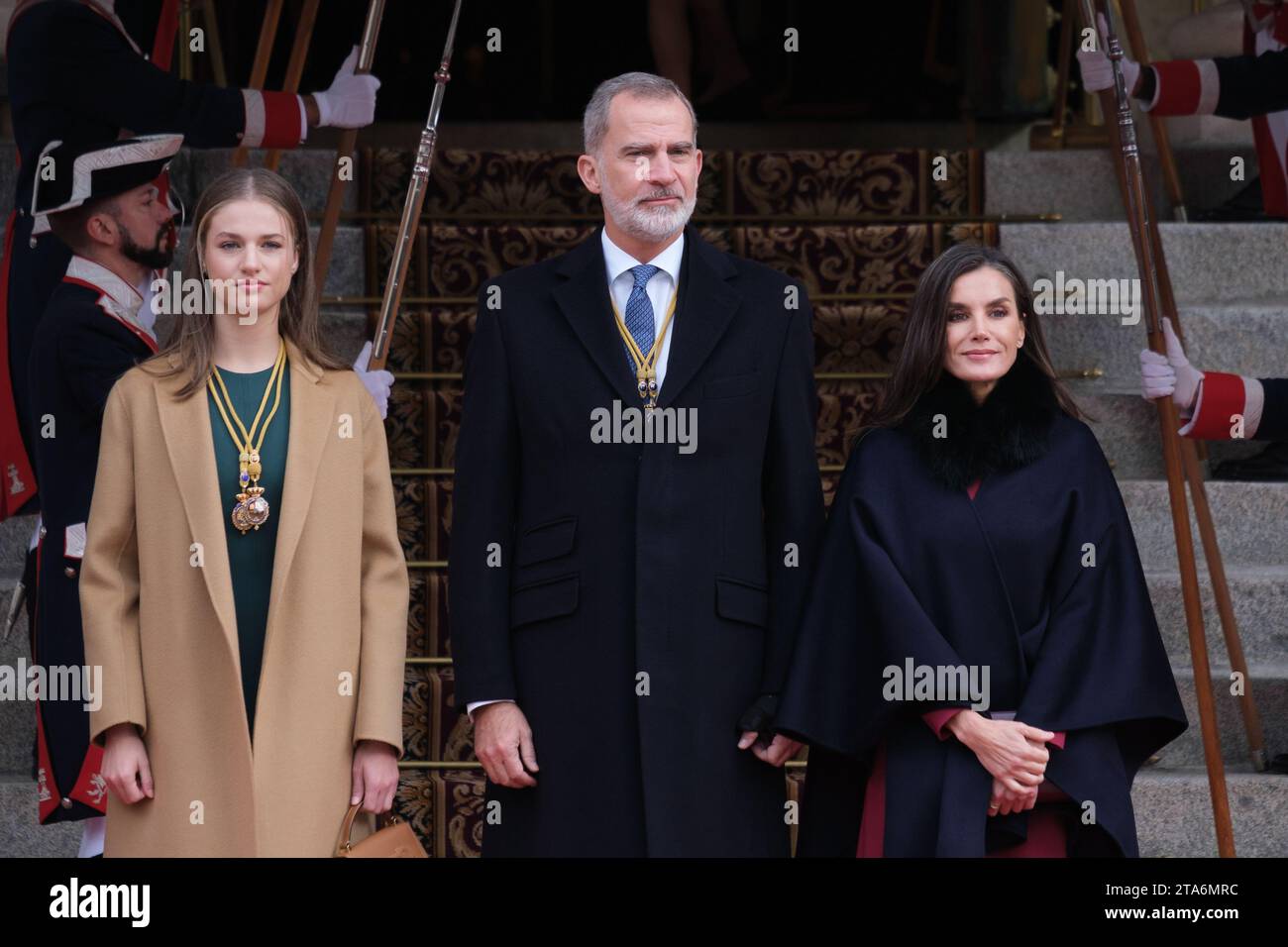 King Felipe VI of Spain, Queen Letizia and Crown Princess Leonor attend ...