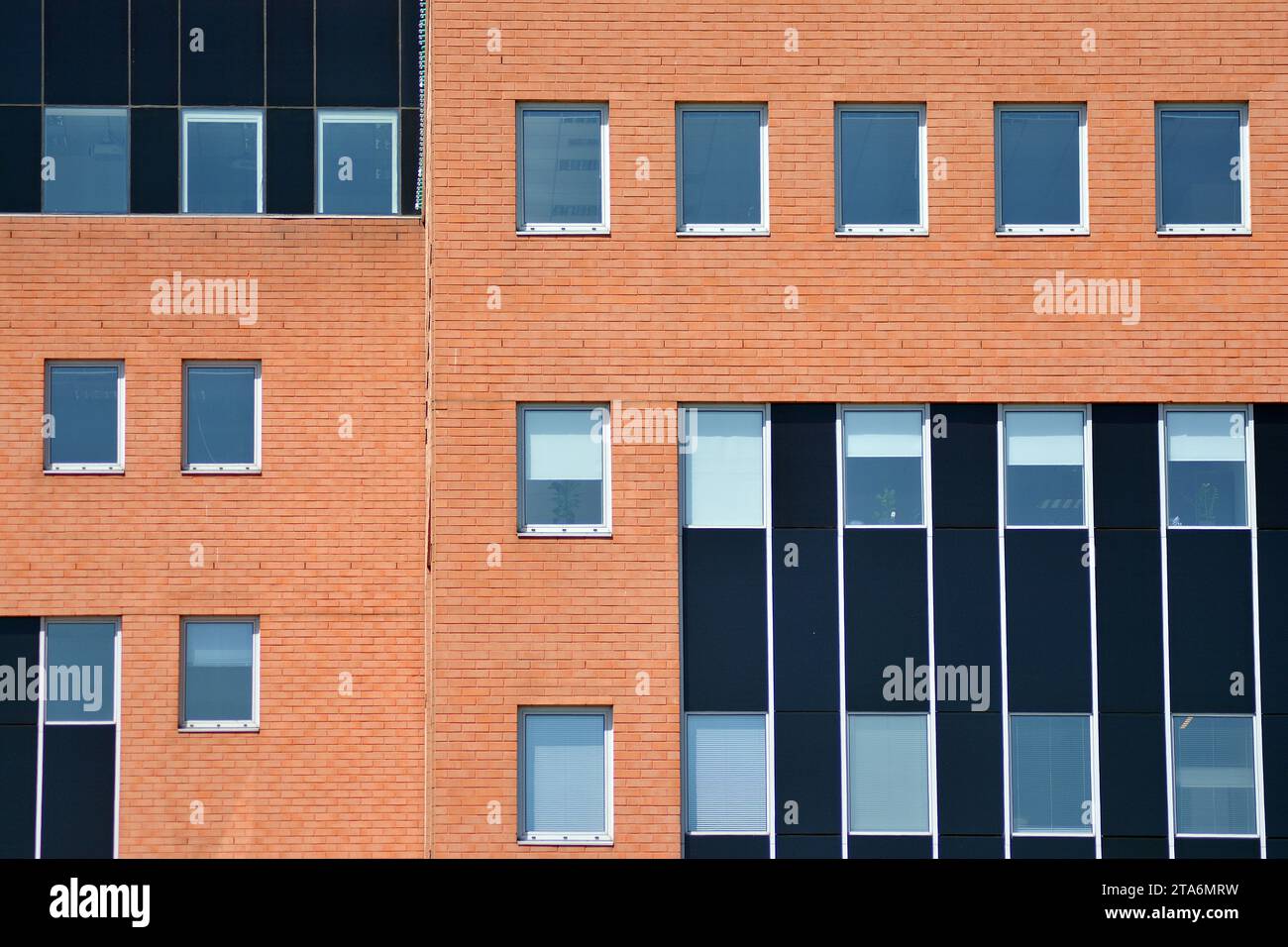 Modern office building in the city with windows and steel and aluminum ...