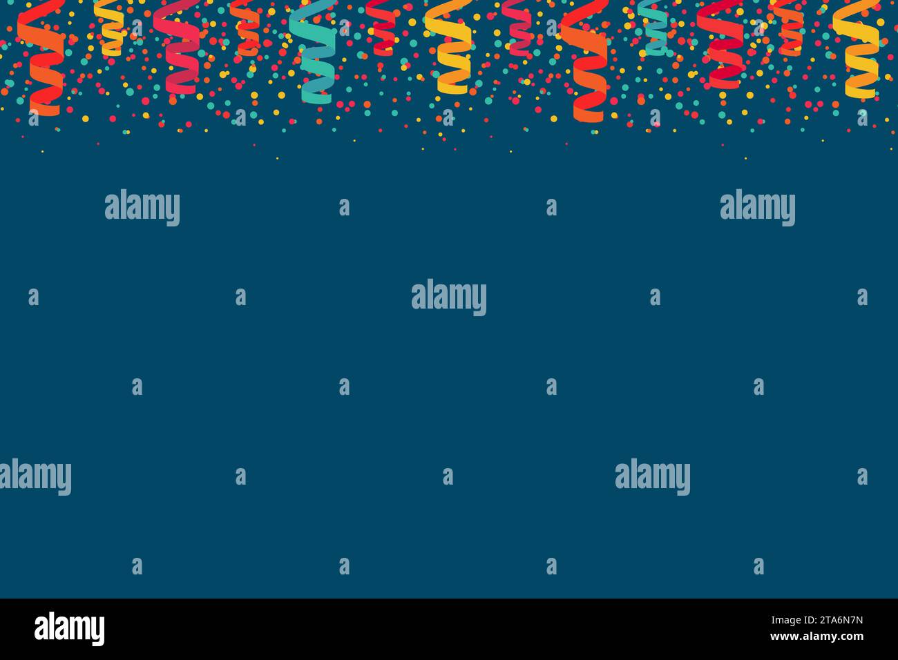 Colored confetti on purple. Horizontal placement of elements. Festive ...