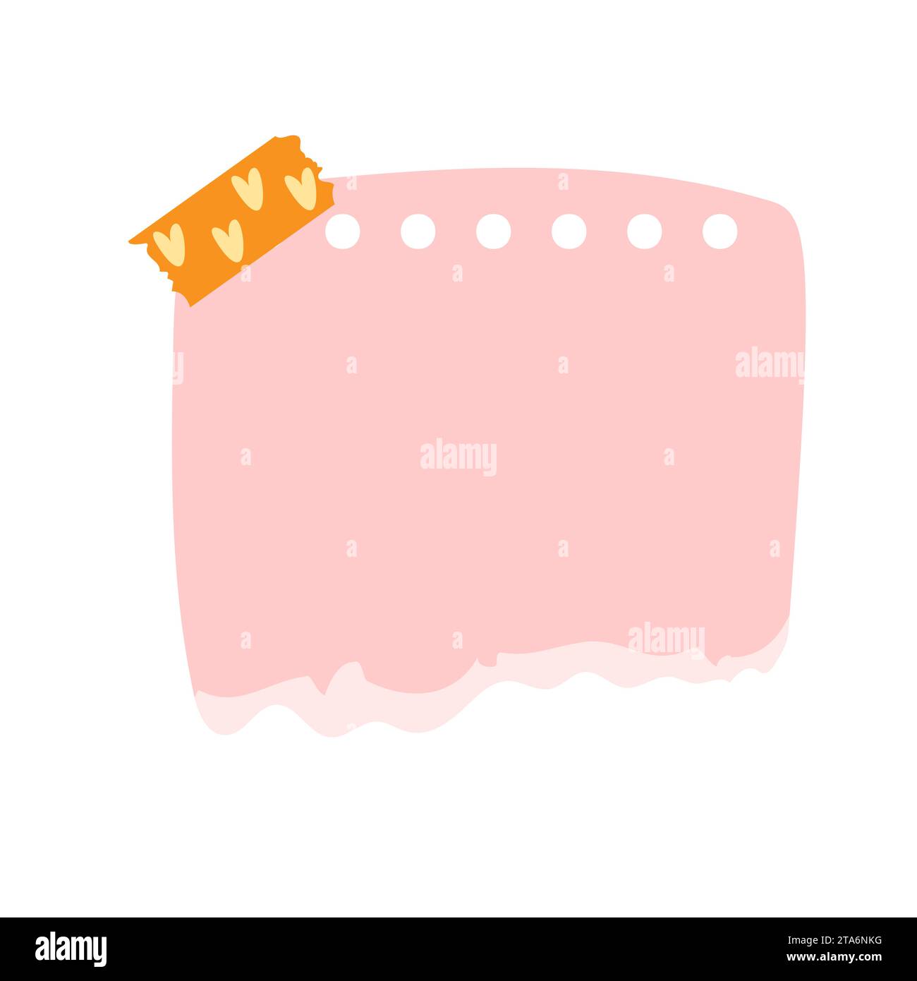 pink note paper post with heart type. Love romantic sticker on wall ...