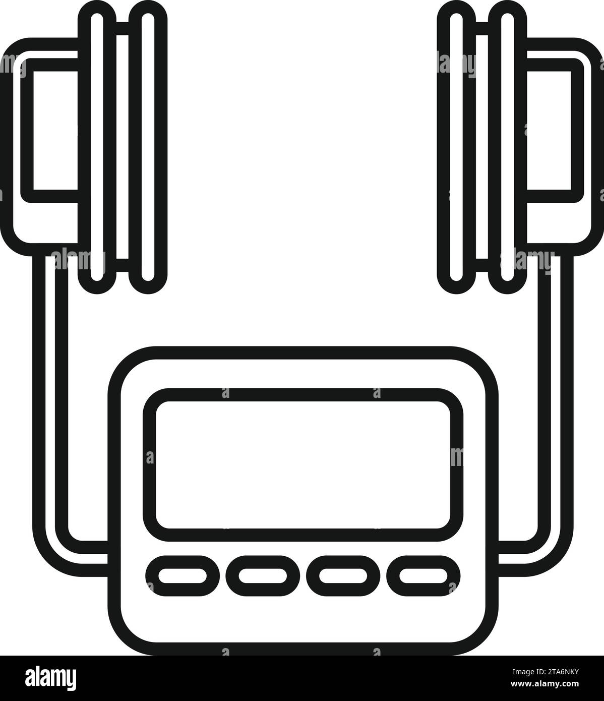 Small defibrillator icon outline vector. Portable device. Cardiac person attack Stock Vector ...