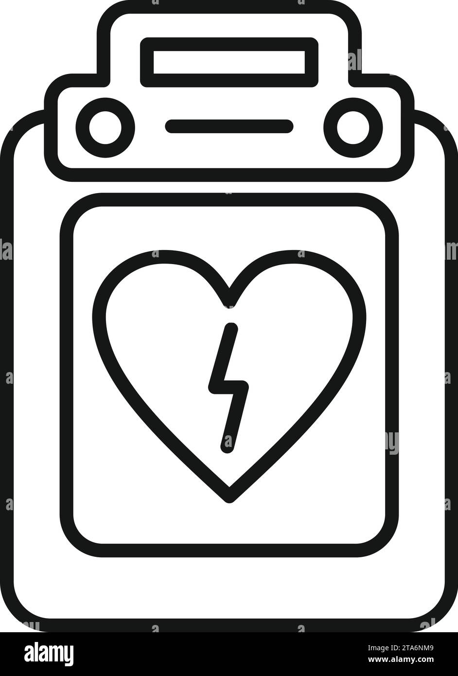 Cardiology defibrillator icon outline vector. Breath cardiac attack. Care life Stock Vector ...