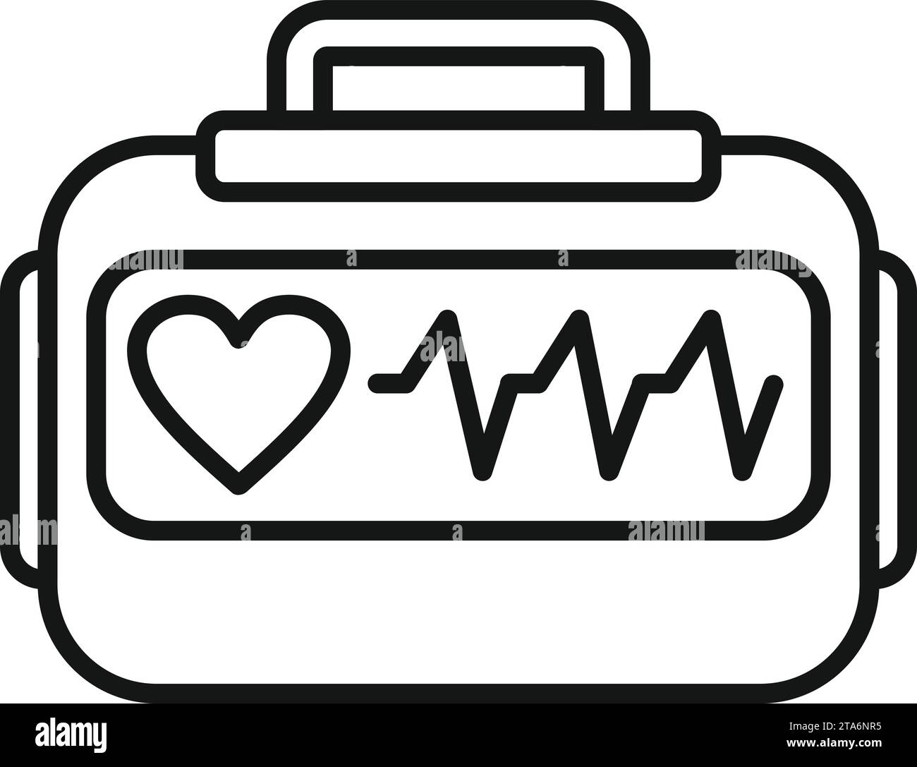 Monitor defibrillator icon outline vector. First aid care. Portable device Stock Vector Image ...
