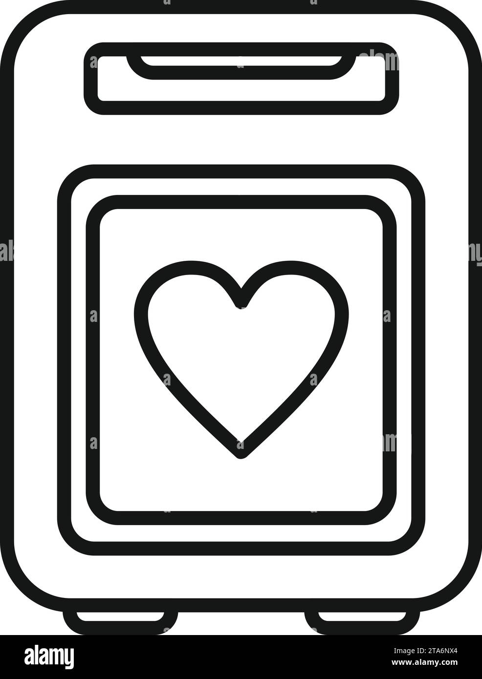Automated external defibrillator aed Black and White Stock Photos ...