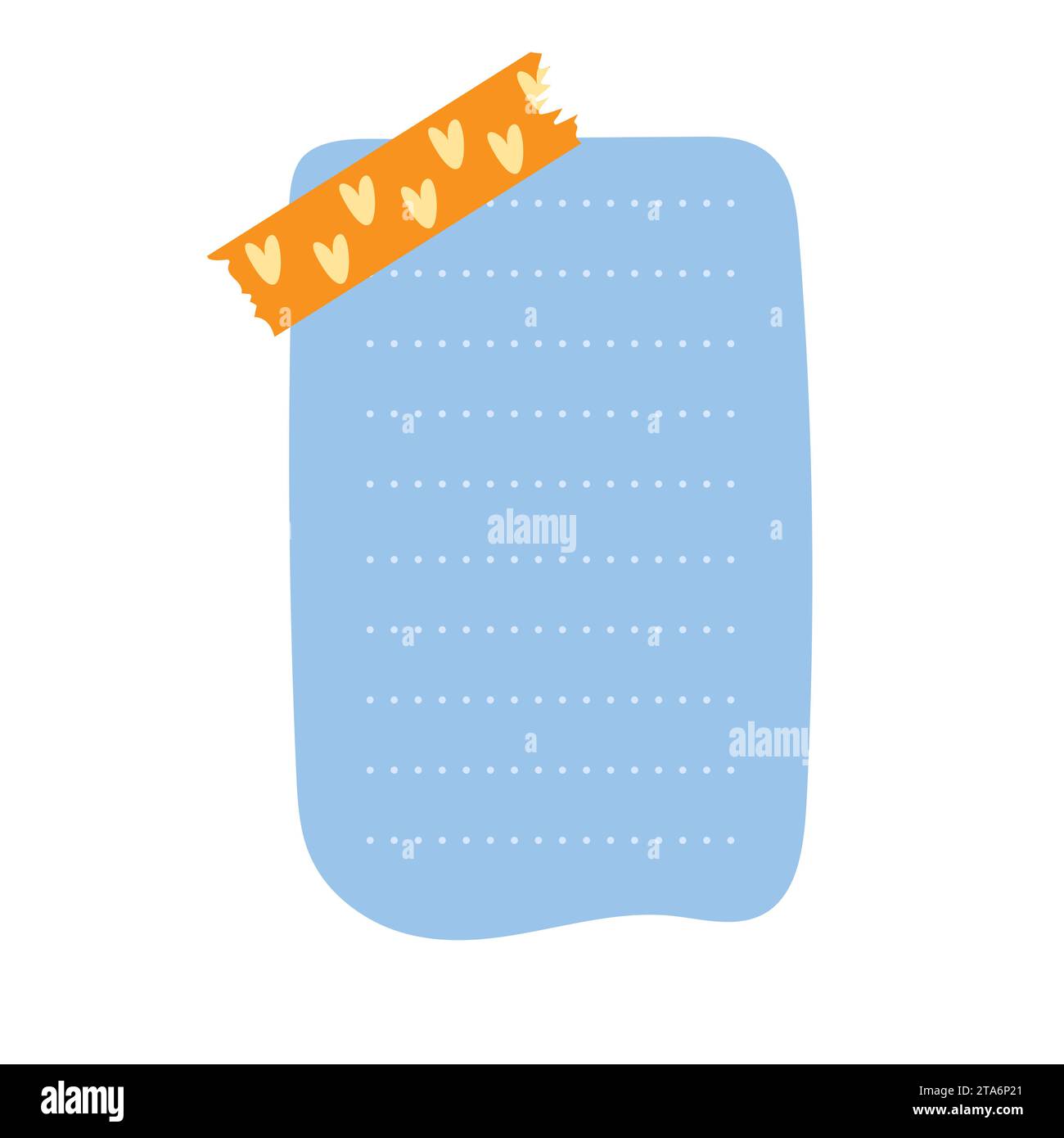 blue note paper post with heart type. Love romantic sticker on wall ...