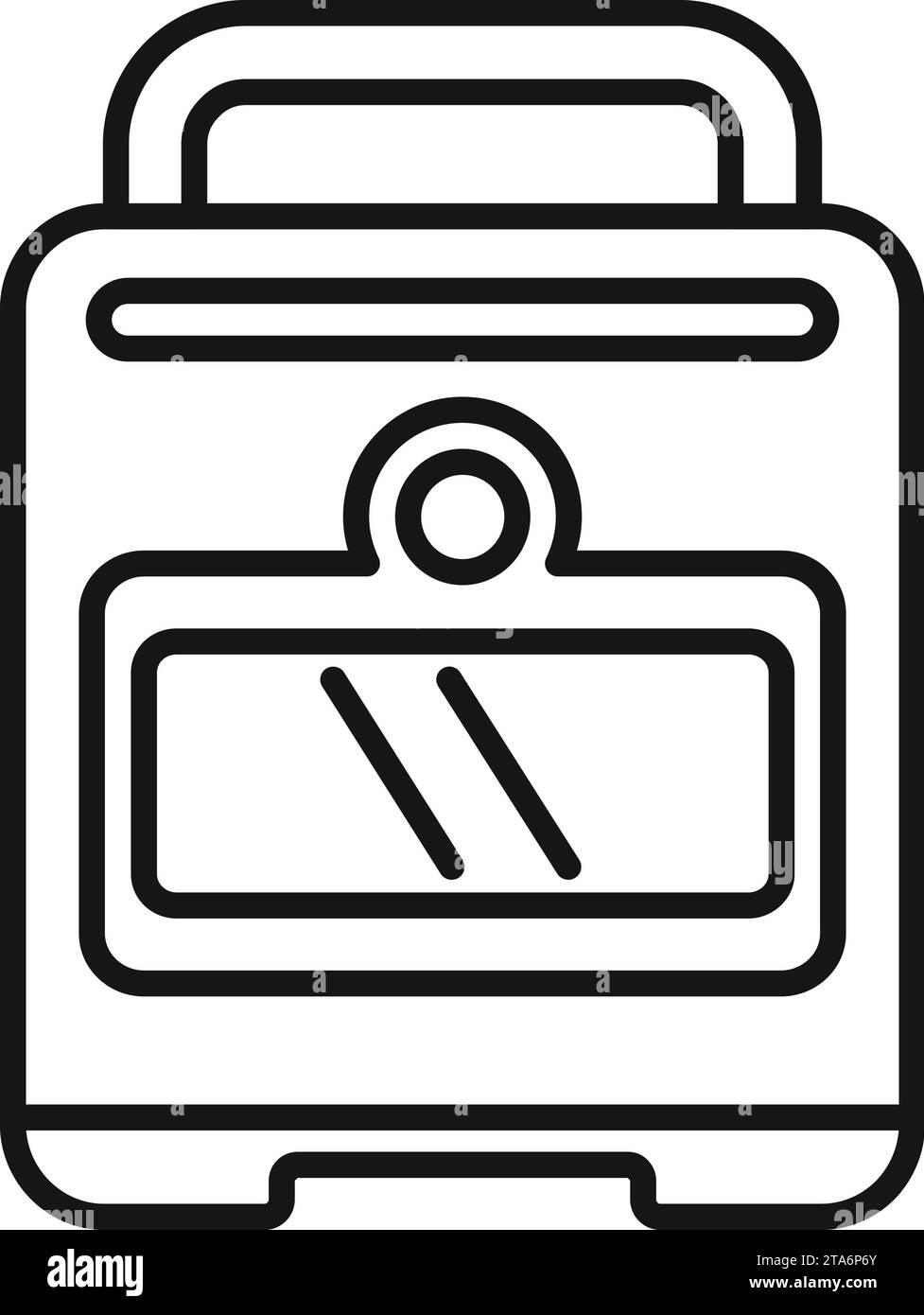 Life save defibrillator icon outline vector. Portable device. Breath attack Stock Vector Image ...