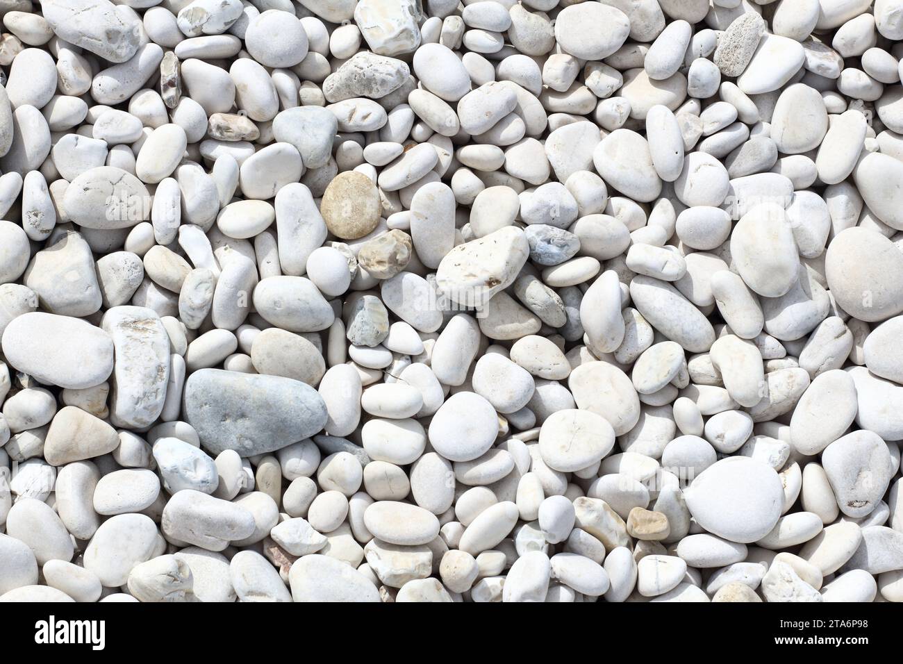 White zen stone beach texture in Corfu island, Greece. White stone ...