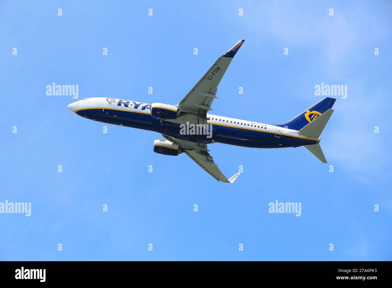 CORFU, GREECE - JUNE 5, 2016: Ryanair Boeing 737-800 departs from Corfu ...