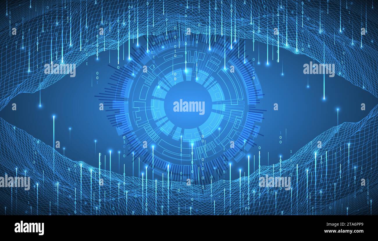 Big Data. Abstract digital futuristic wireframe vector illustration on technology background ...