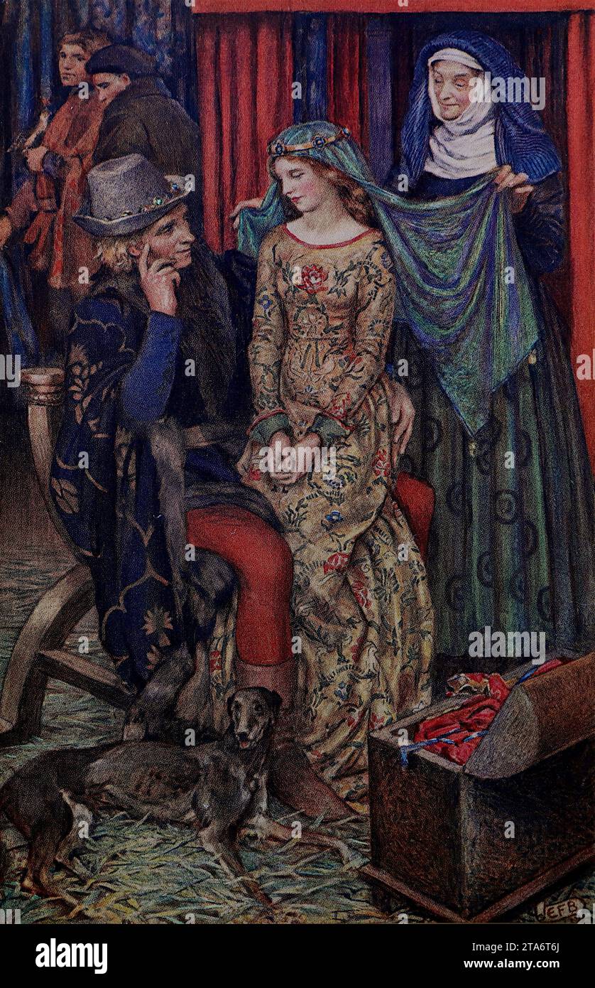 Enid: In crimsons and in purples and in gems. Colour illustration ...