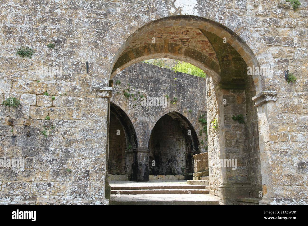 Volterra, Italy - medieval town of Tuscany. City walls gate Stock Photo ...