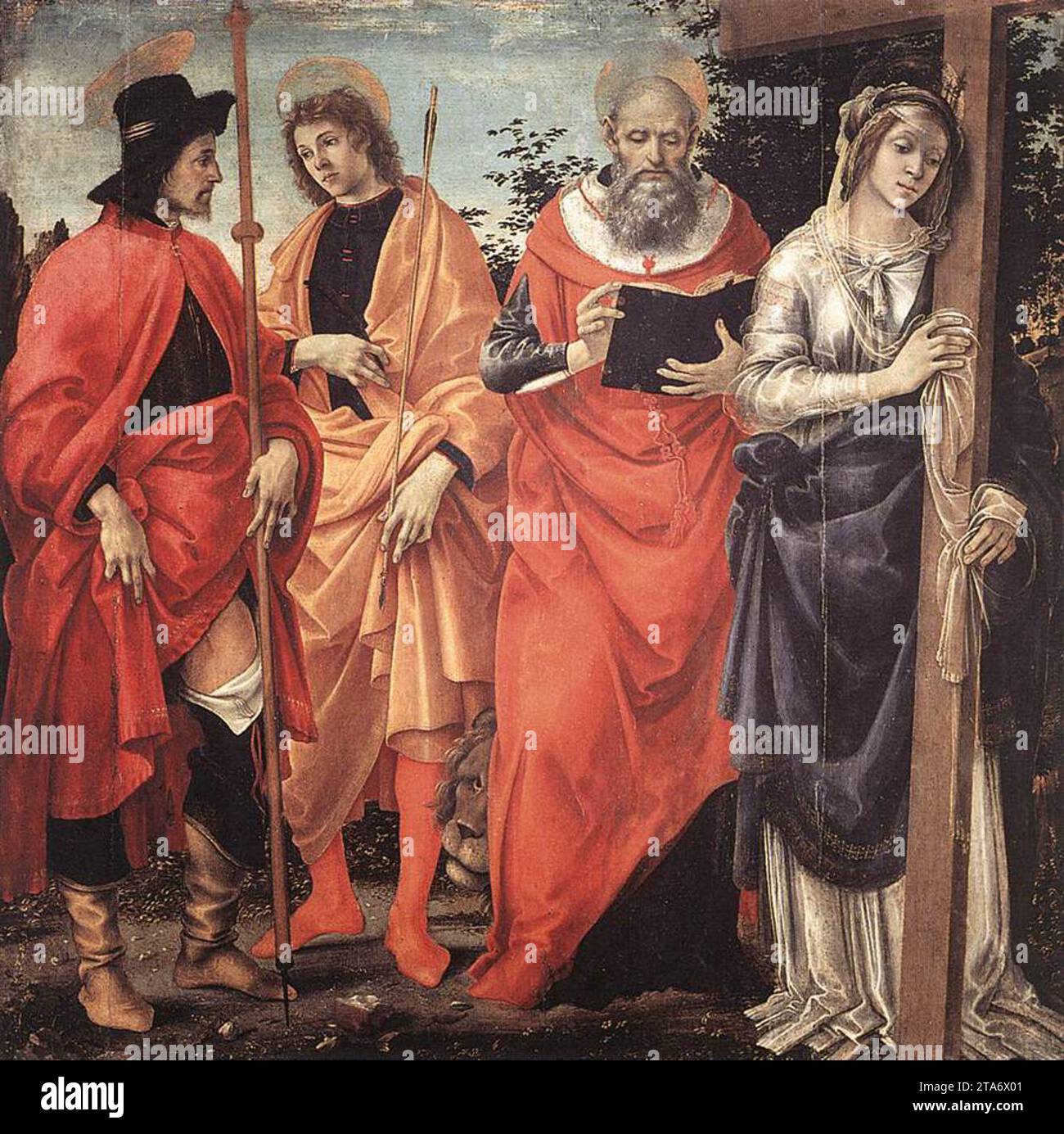 Four saints altarpiece hi-res stock photography and images - Alamy