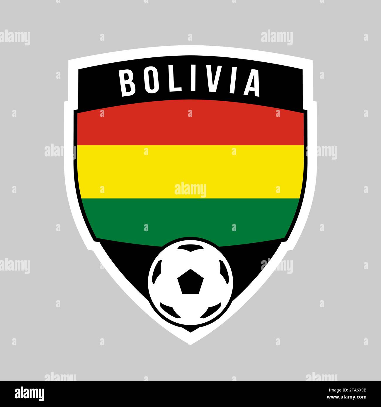 Illustration of Shield Team Badge of Bolivia for Football Tournament ...