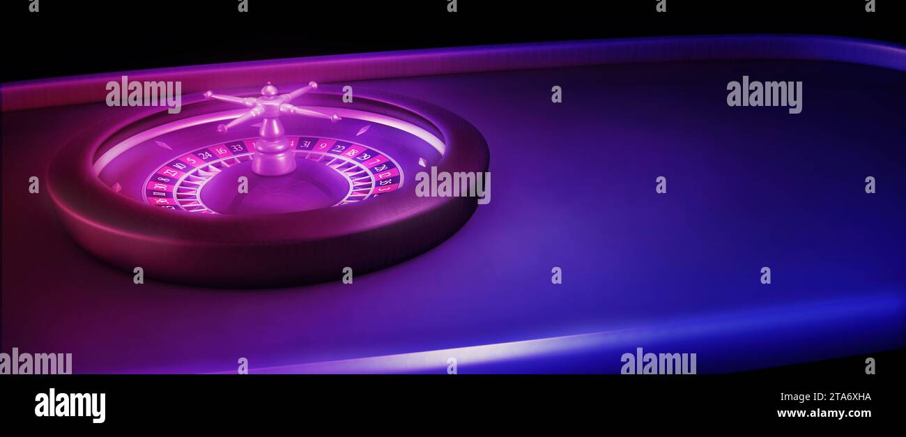 Purple, neon lights Roulette. Casino online games concept with vibrant ...