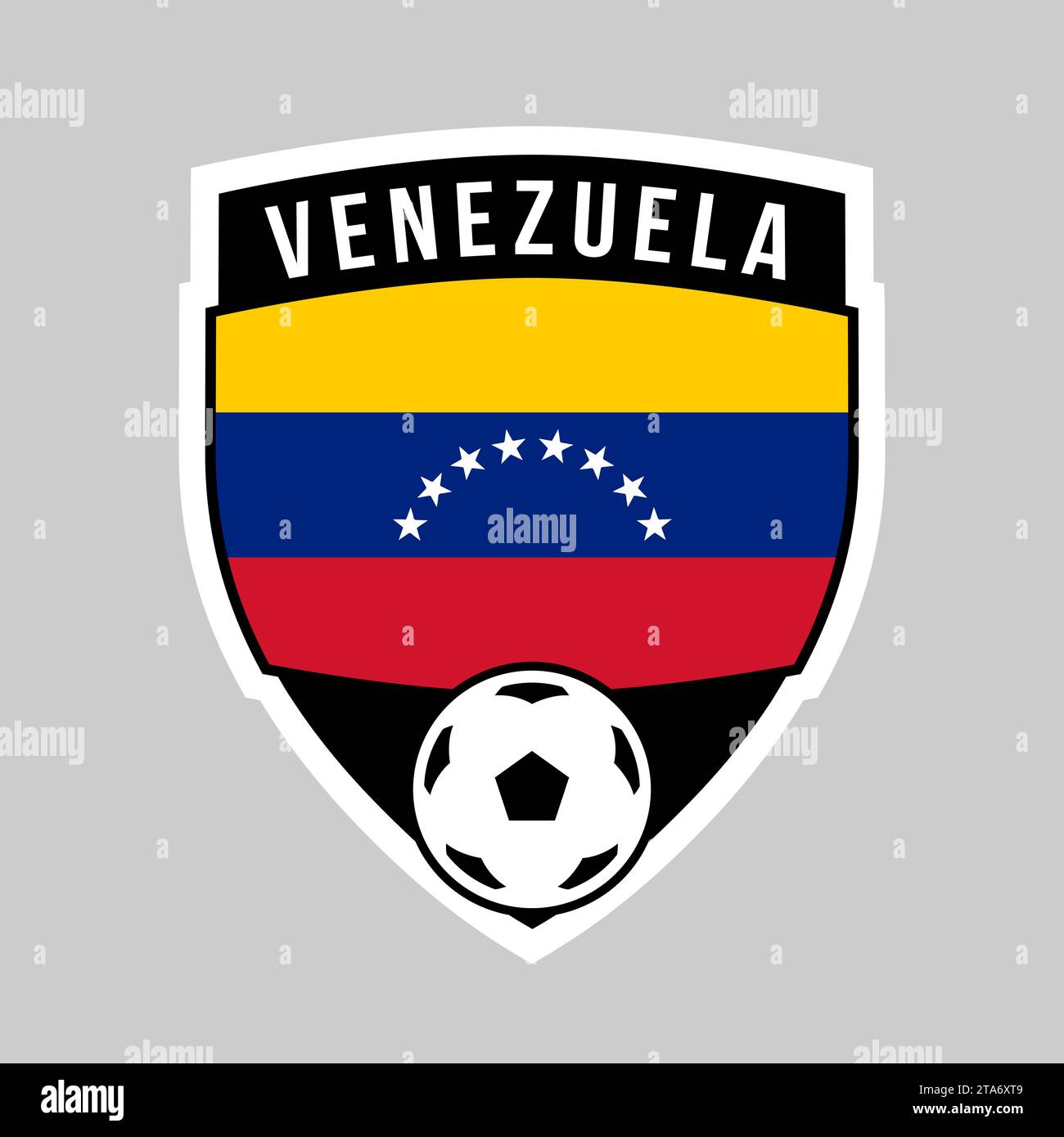 Illustration of Shield Team Badge of Venezuela for Football Tournament ...
