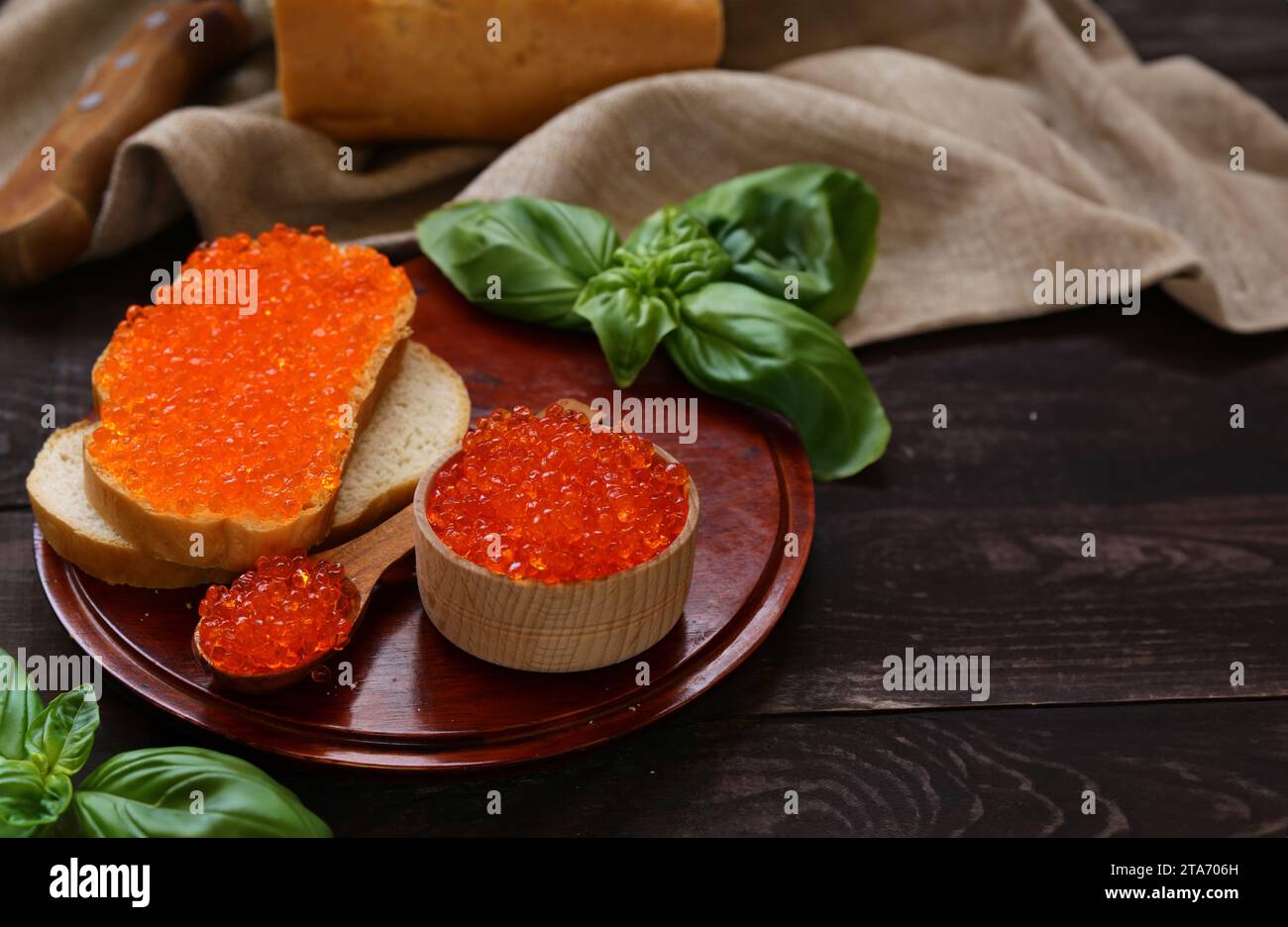 red fish caviar - a delicacy appetizer Stock Photo - Alamy