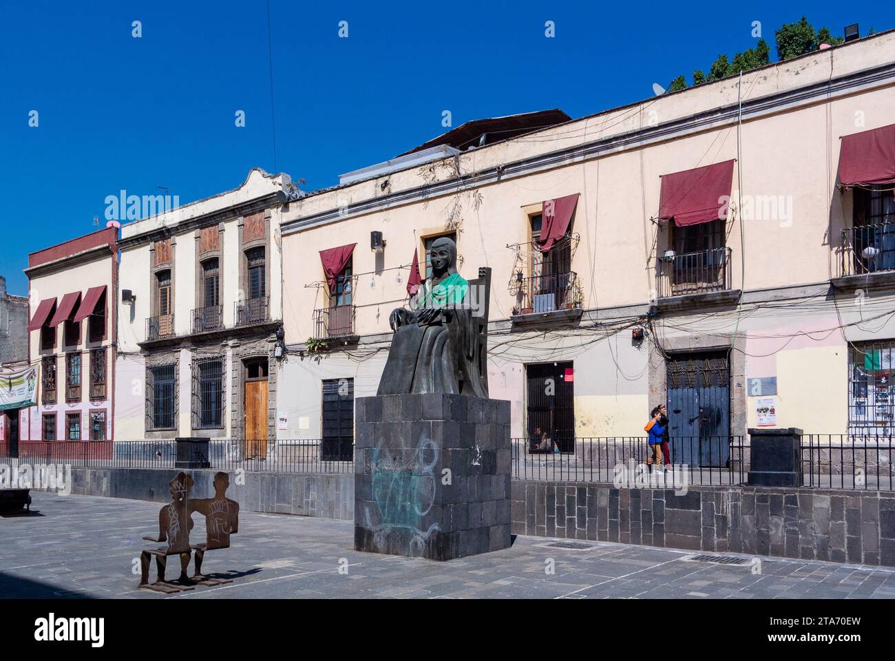 Mexico City, CDMX, Mexico, Monumento a Sor Juana Inés de la Cruz ...