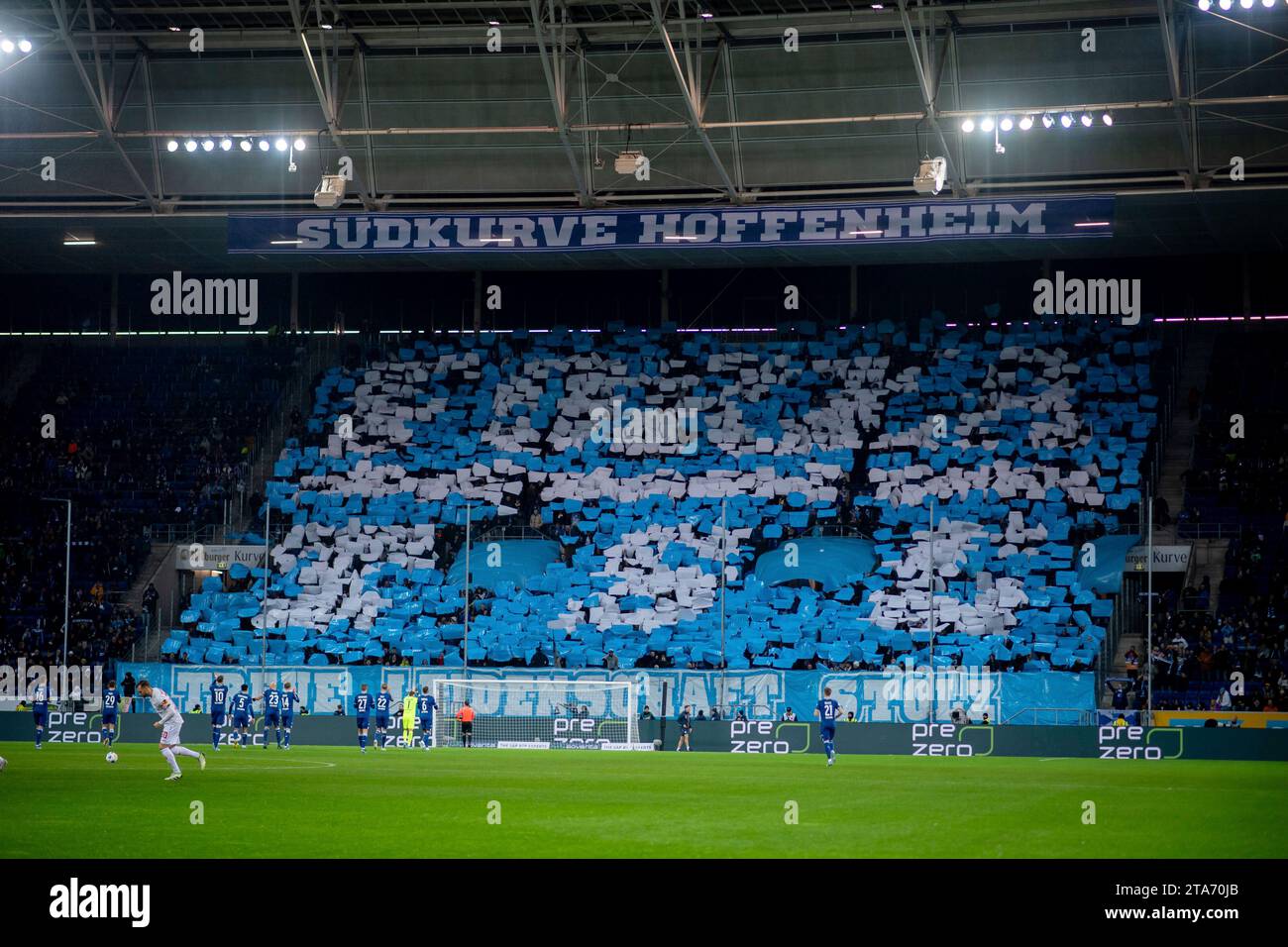 Choreo der TSG Ultras auf der Suedkurve, GER, TSG 1899 Hoffenheim (TSG ...