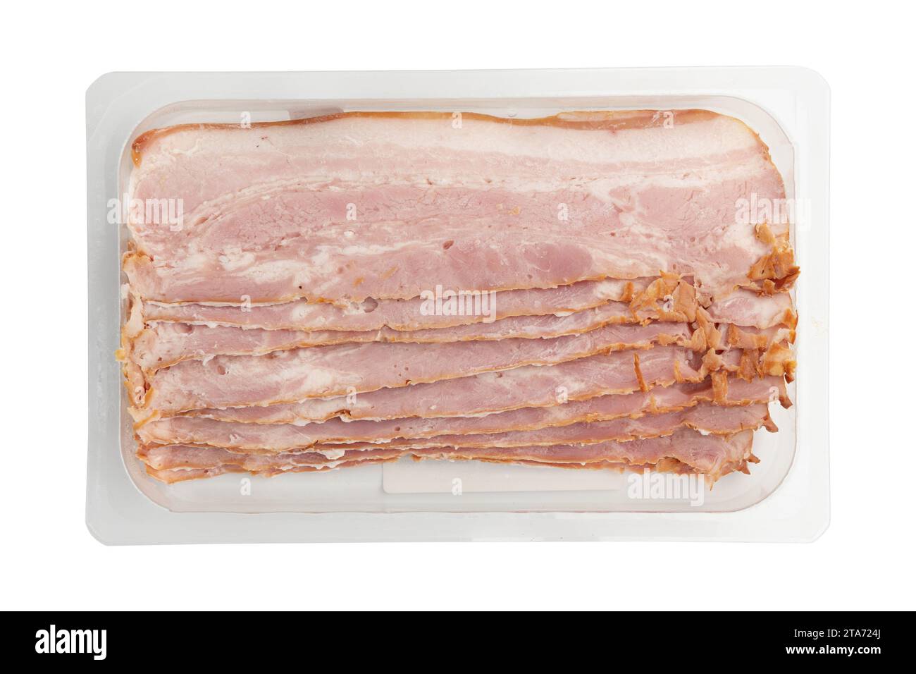 Bacon in plastic package Cut Out Stock Images & Pictures - Alamy